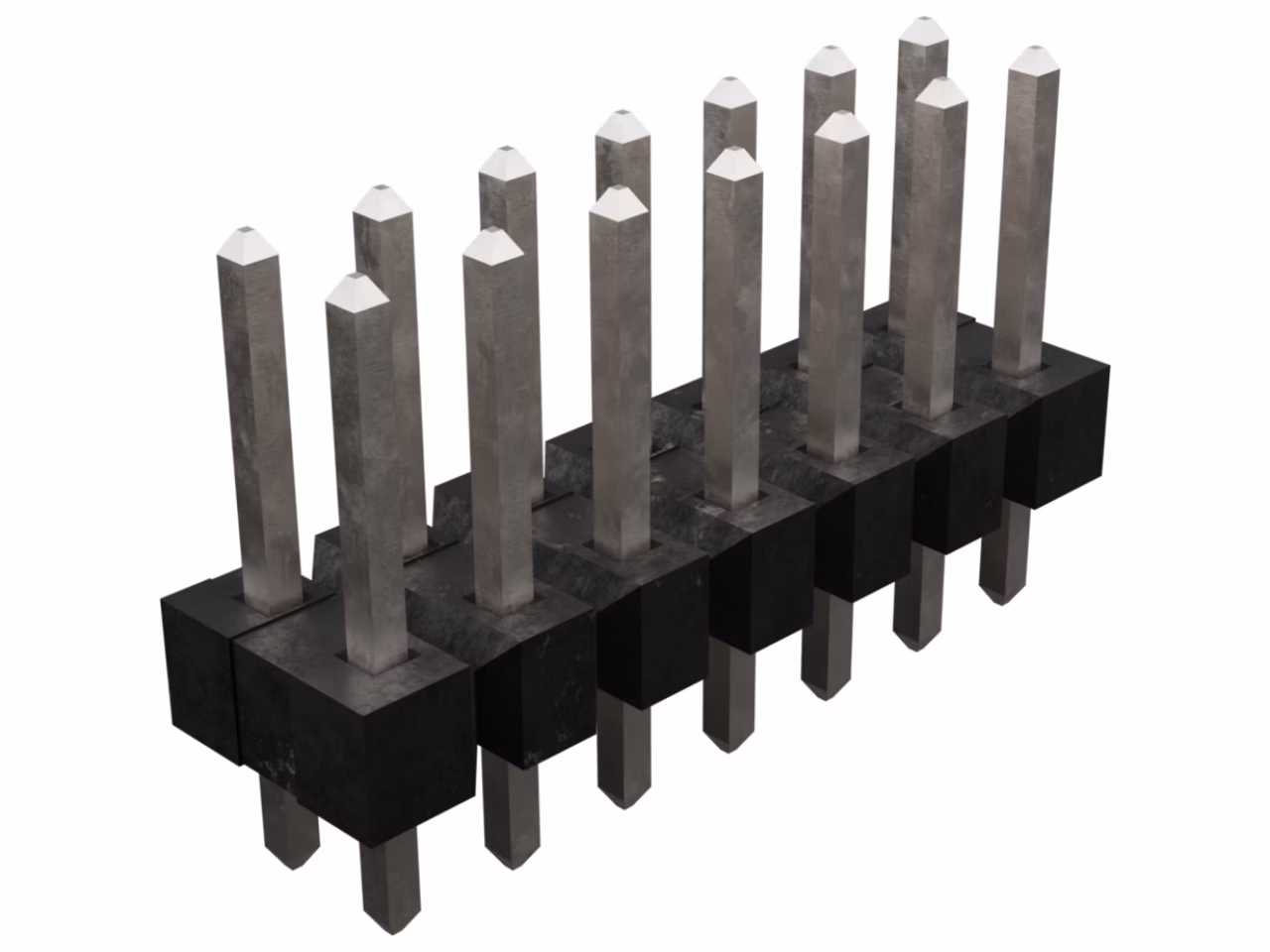 C-Grid Header, 2.54mm Pitch, Through Hole, Dual Row, Vertical, 14 Circuits, 2.54µm Tin (Sn) Plating, Tray Packaging, Lead-Free for sale