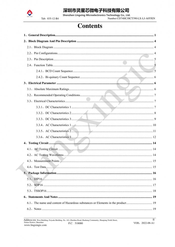 CD74HC390M(LX) datasheet page 2