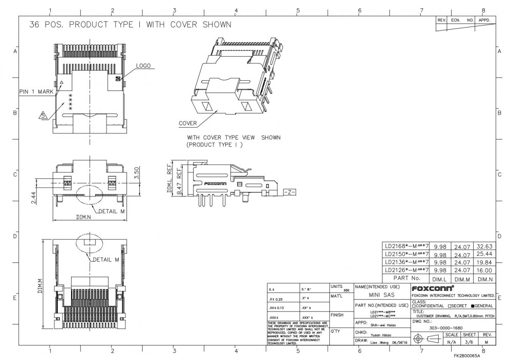 FOXCONN LD21 series drawing page 3