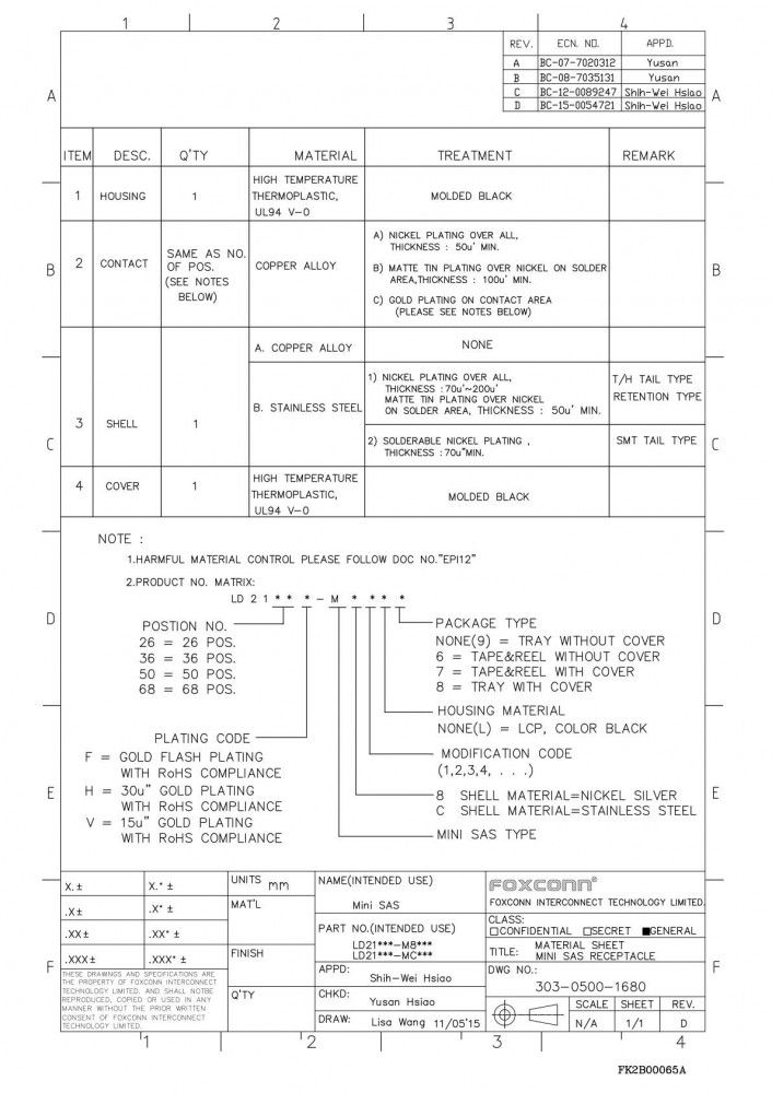 FOXCONN LD21 assembly drawing page 8