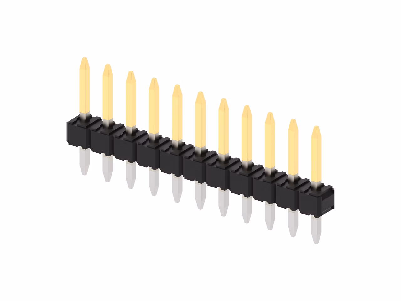 KK 254 Breakaway Header, Right-Angle, 15 Circuits, Tin (Sn) Plating, Mating Pin Length 9.17mm, with Kinked PC Tails, Bag