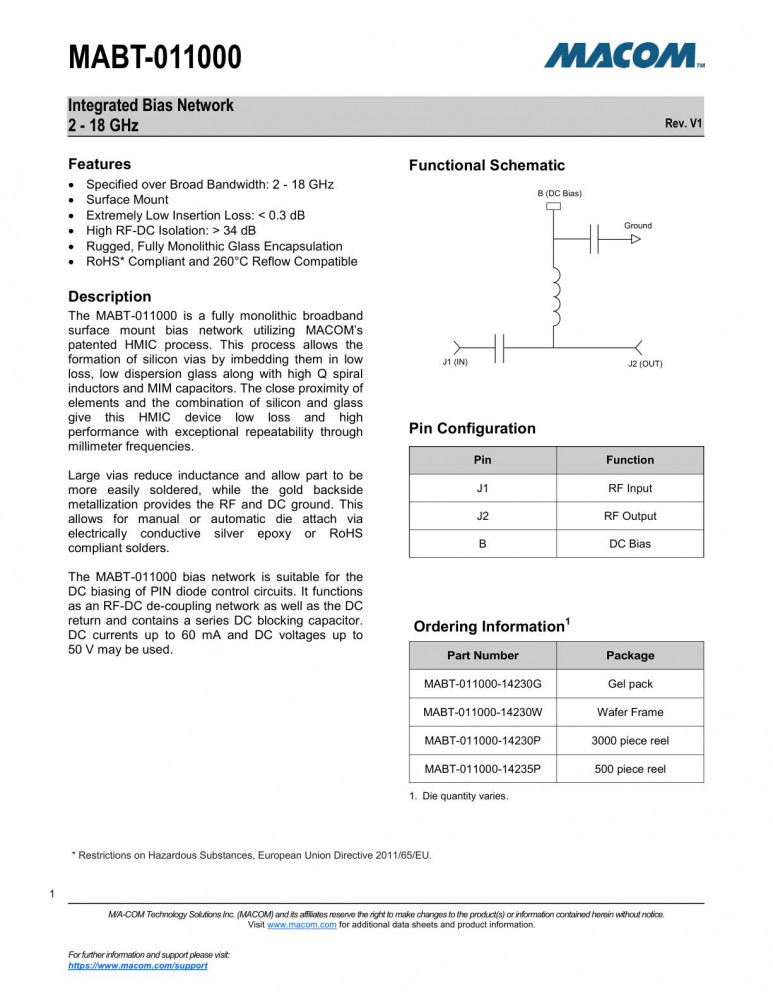 MABT-011000 datasheet page 1