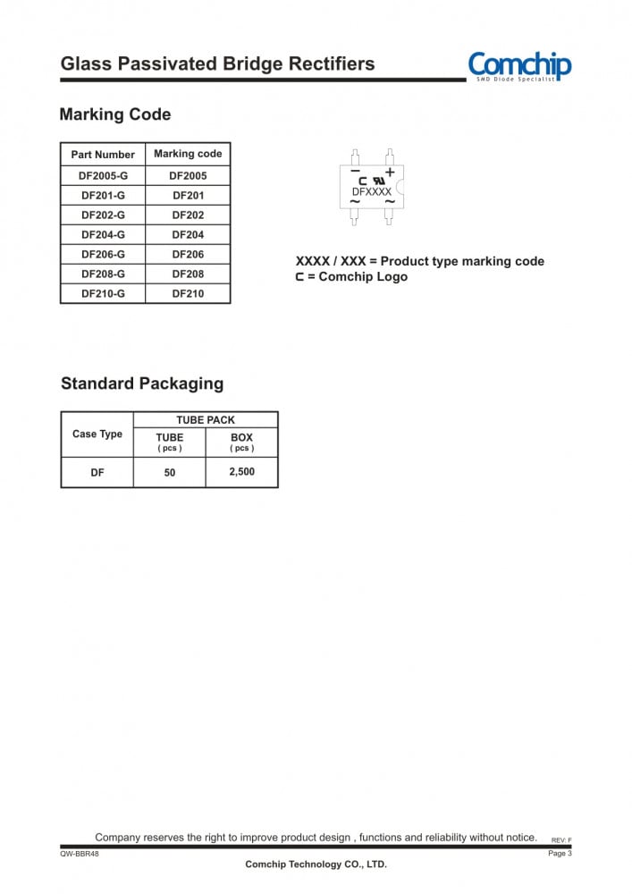 DF206-G datasheet page 3