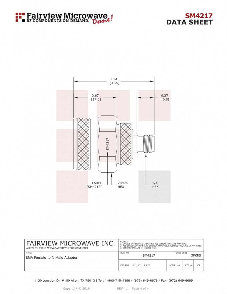 SM4217 technical document sheet 4