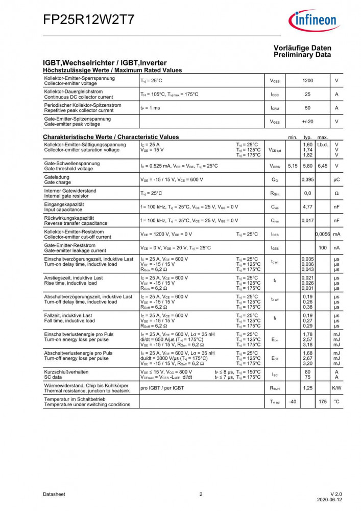 FP25R12W2T7 datasheet page 2
