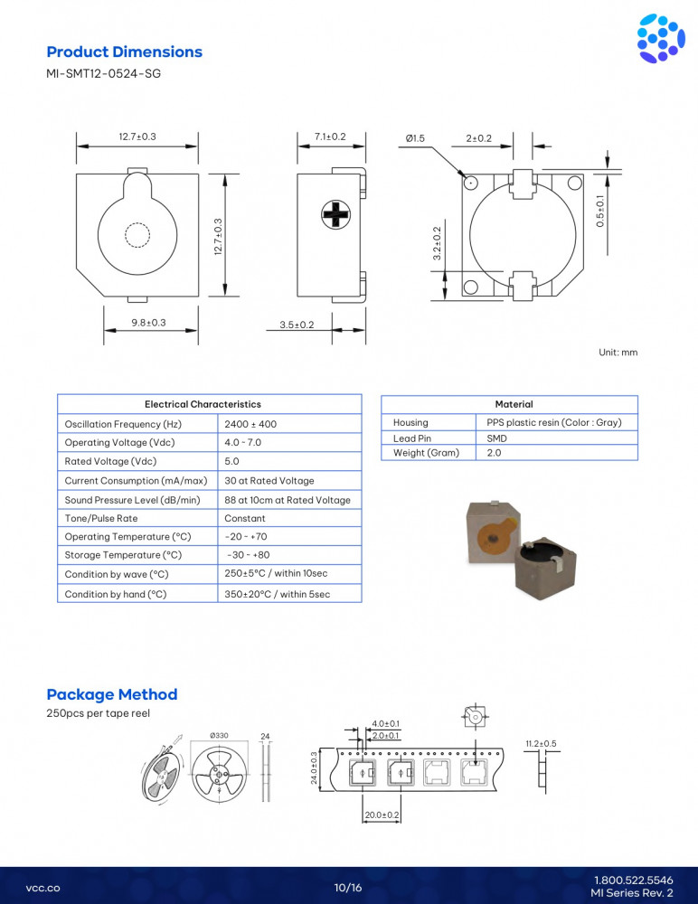VCC MI Series document page 10
