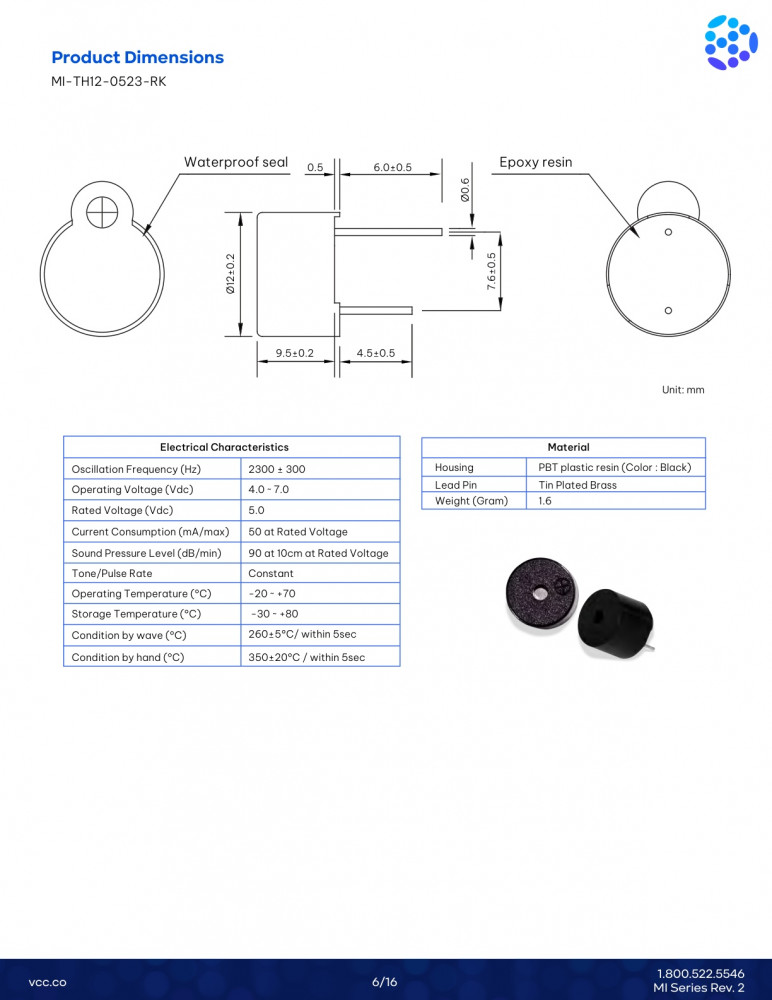 VCC MI Series document page 6