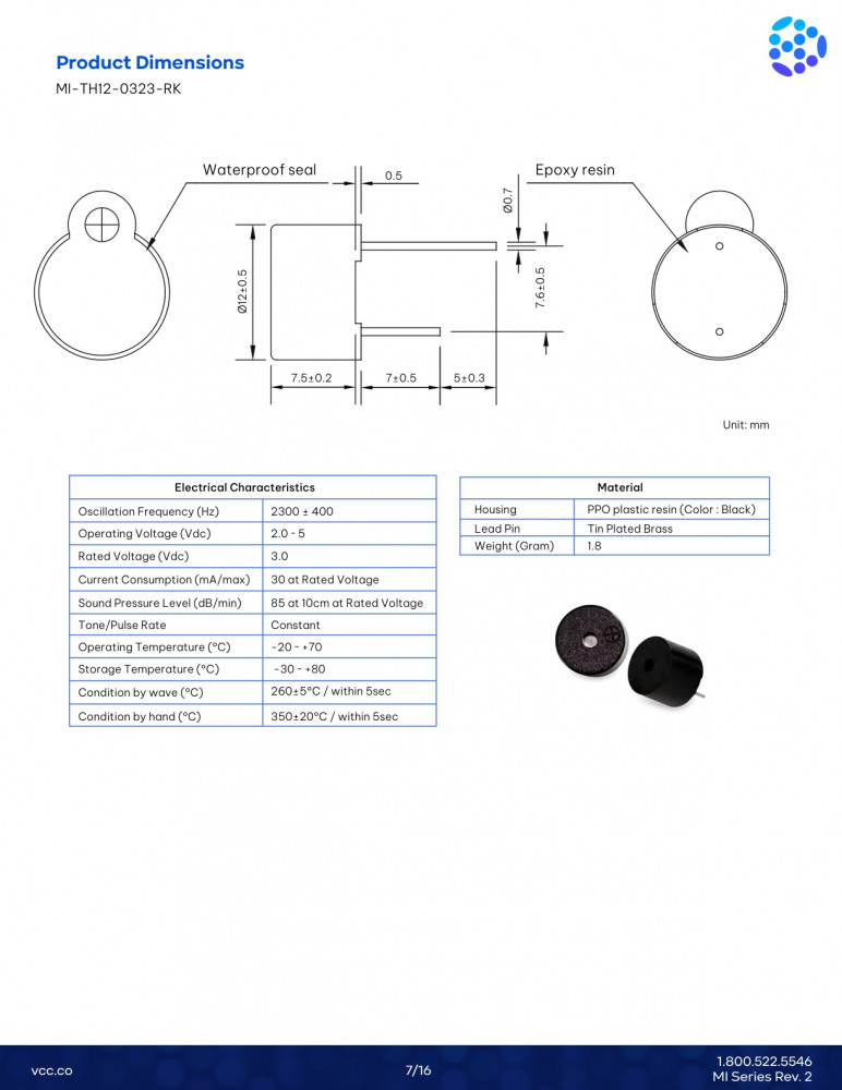VCC MI Series document page 7