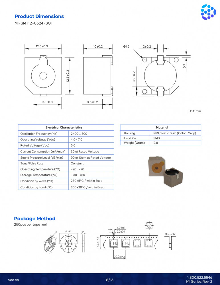 VCC MI Series document page 8