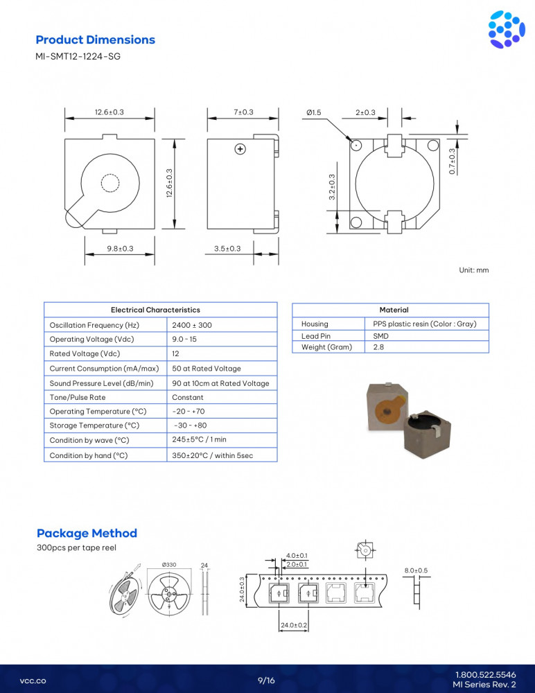VCC MI Series document page 9