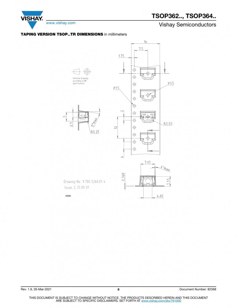 TSOP36436TR datasheet page 8