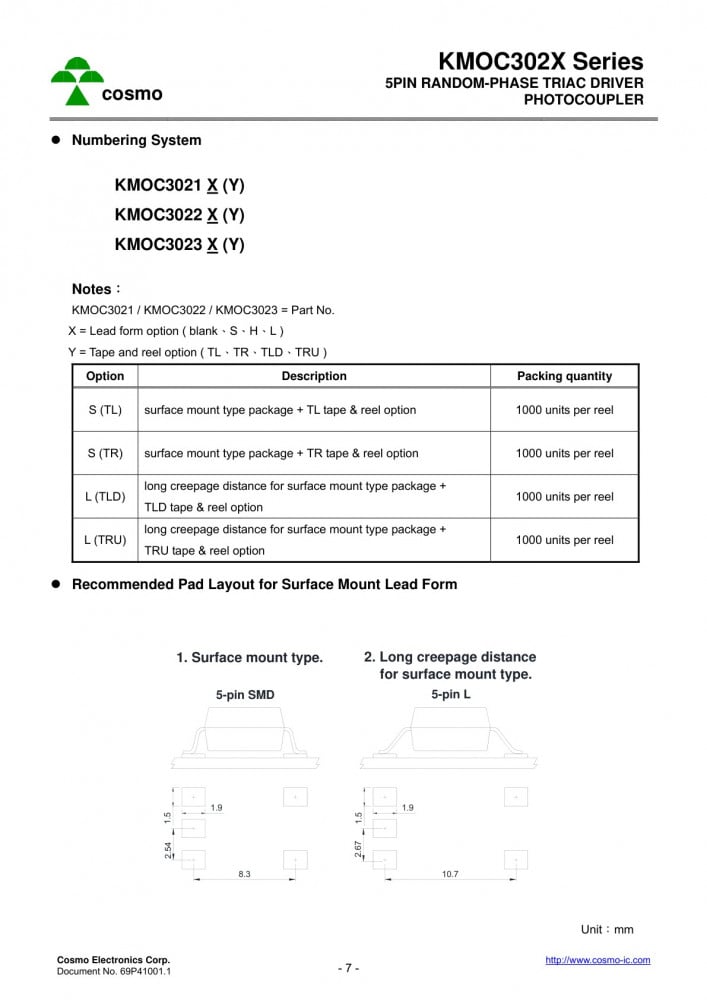 KMOC3021S TL datasheet page 7