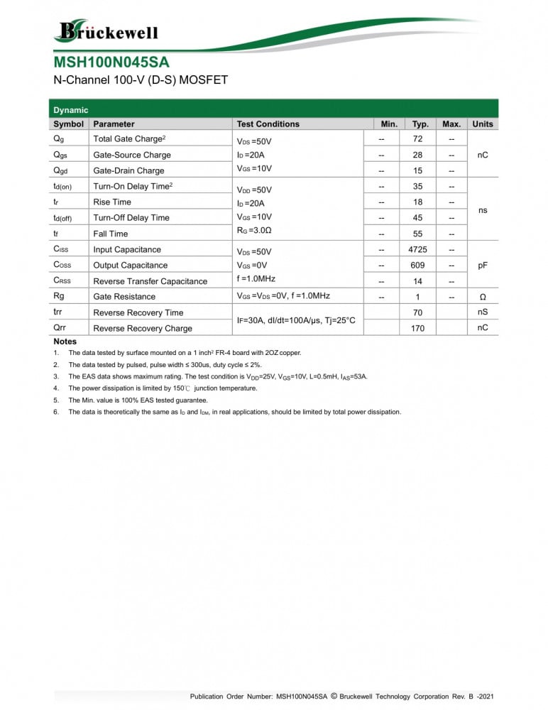 MSH100N045SA datasheet page 3
