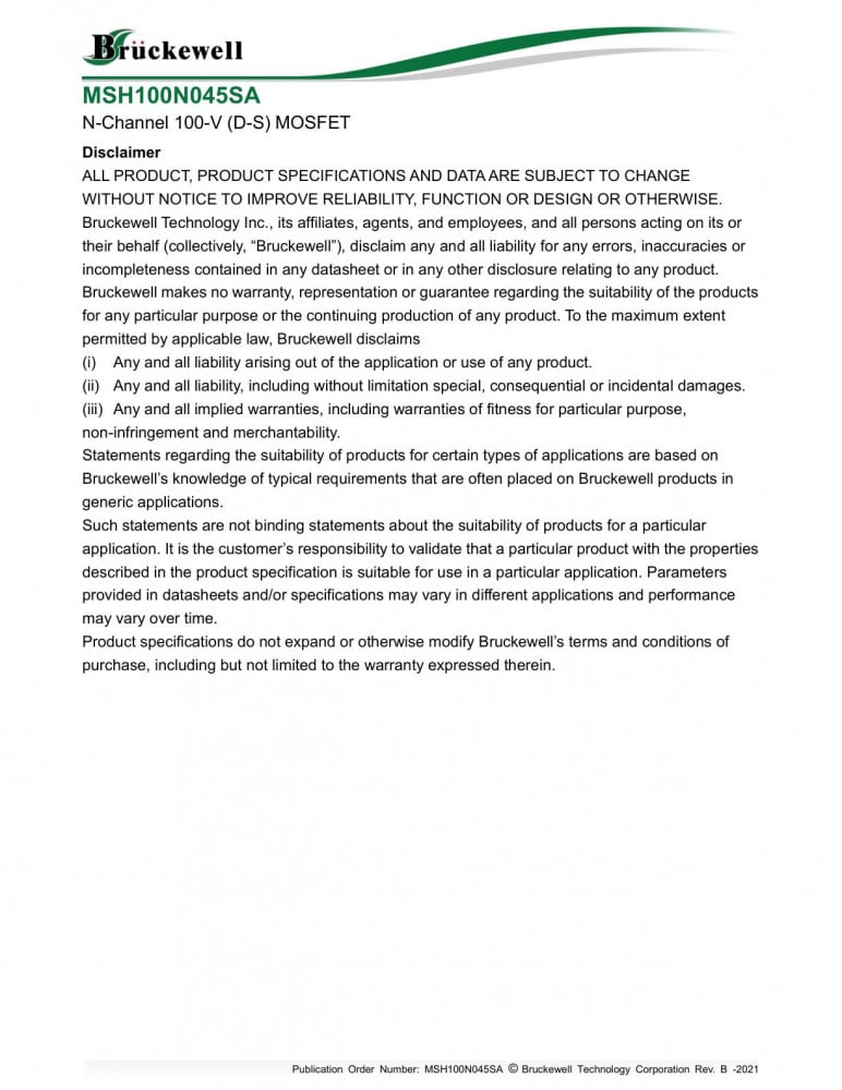 MSH100N045SA datasheet page 6