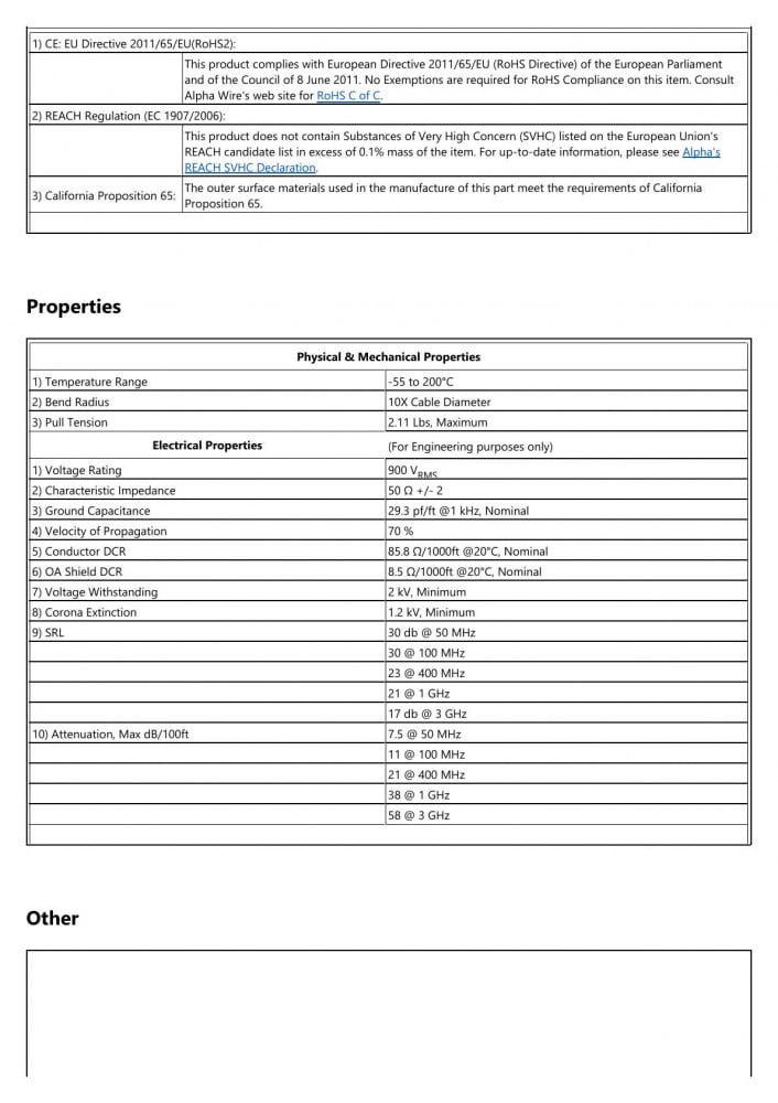 Alpha Wire 9316 technical document page 2