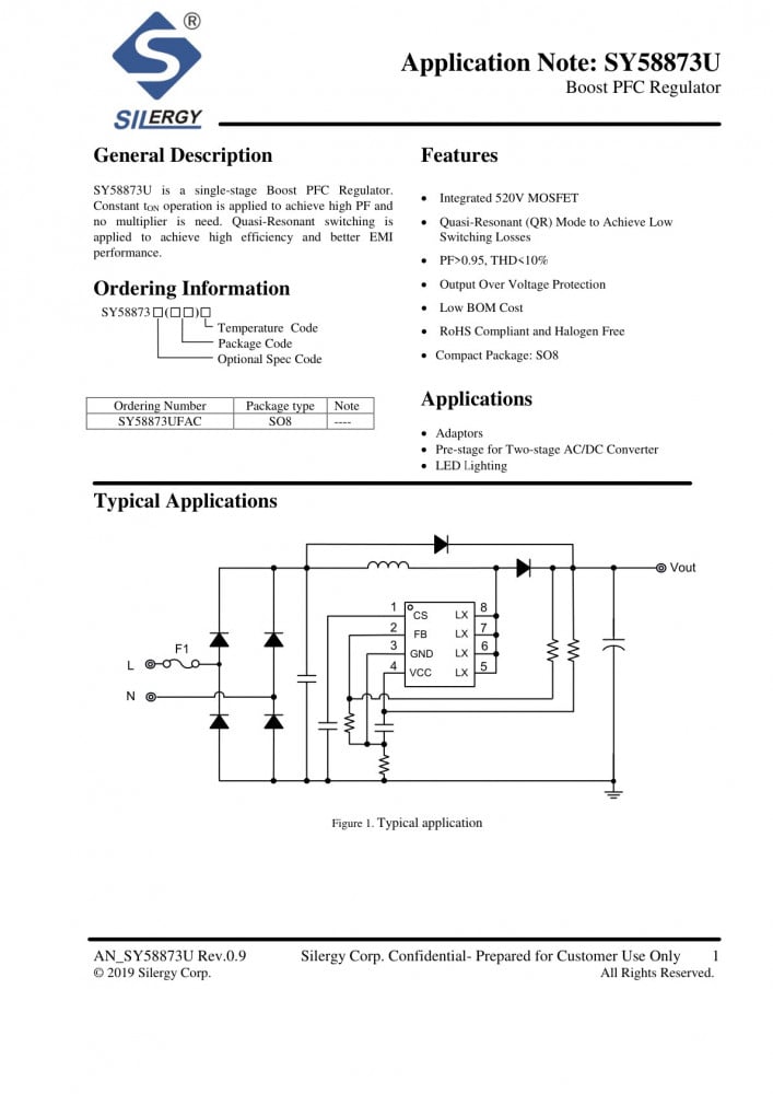 SY58873UFAC datasheet page 1