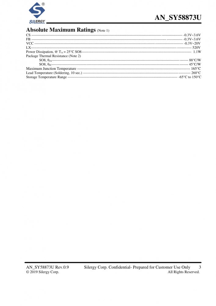 SY58873UFAC datasheet page 3