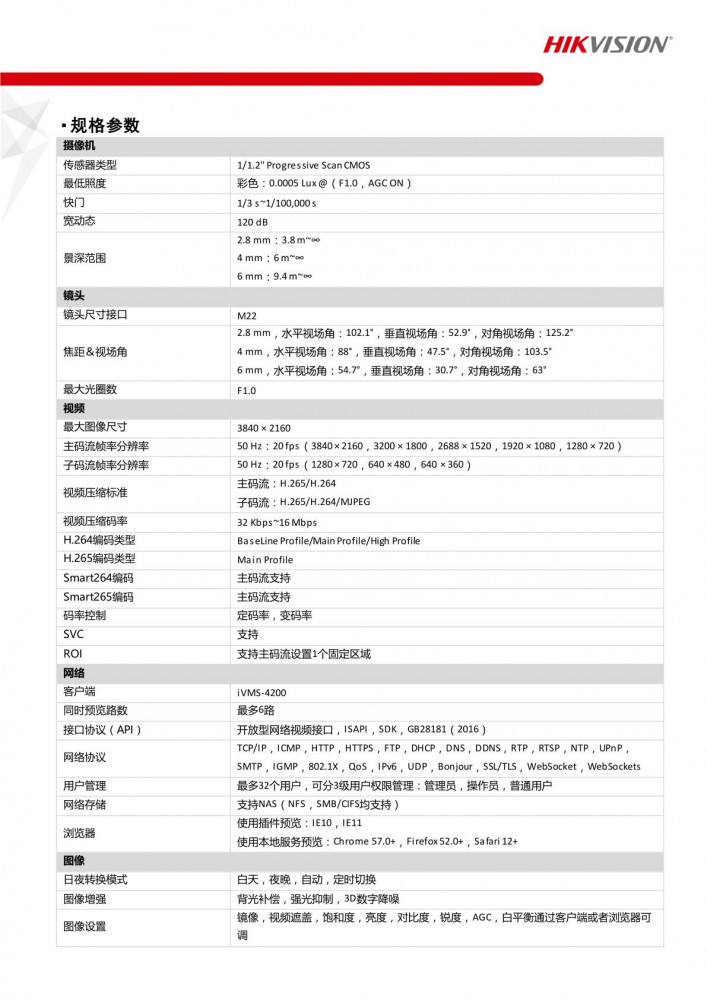 DS-2CD3T87WD-PW technical document page 2