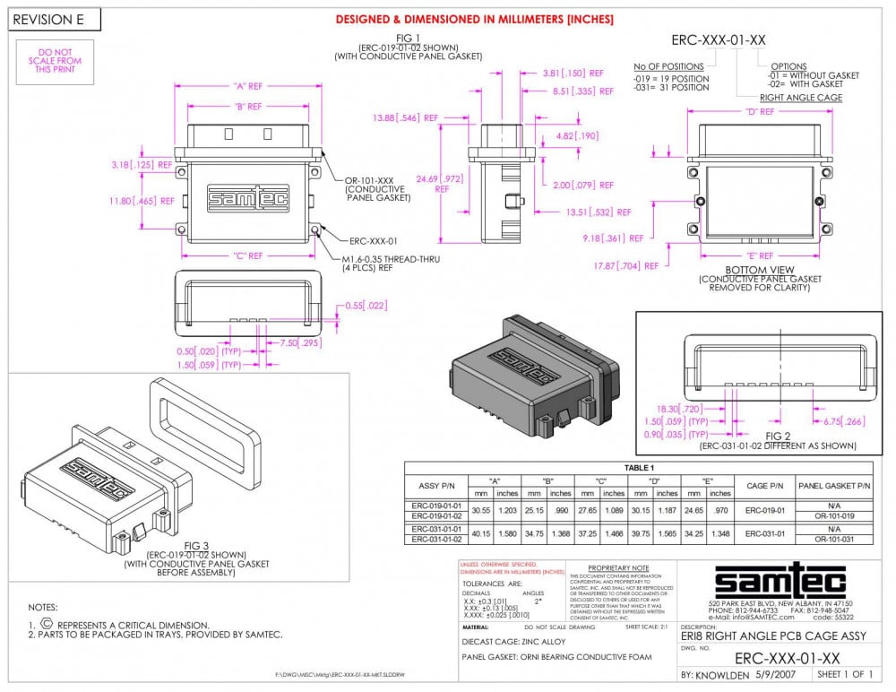 Samtec ERC-019-01-02 technical drawing preview