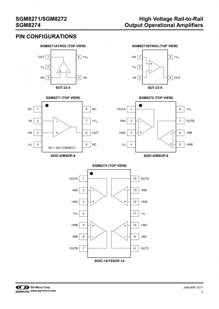 SGM8272 datasheet page 4