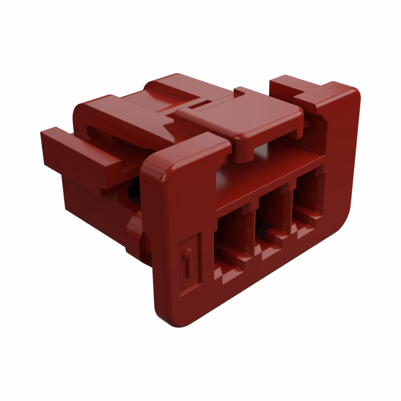 DuraClik ISL Wire-to-Board Receptacle Housing, Single Row, Red, 3 Circuits for sale