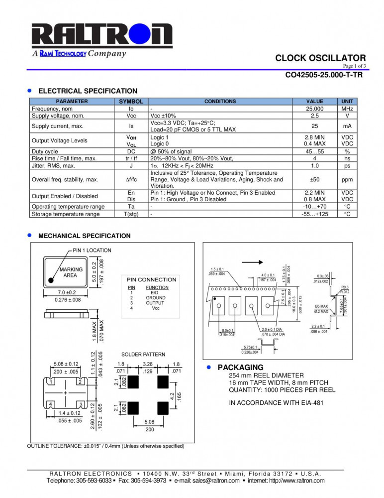 CO42505-25.000-T-TR datasheet page 1