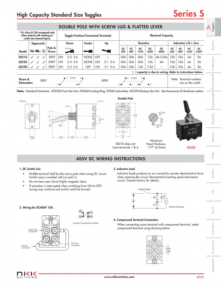 NKK Switches S732 technical document page 3