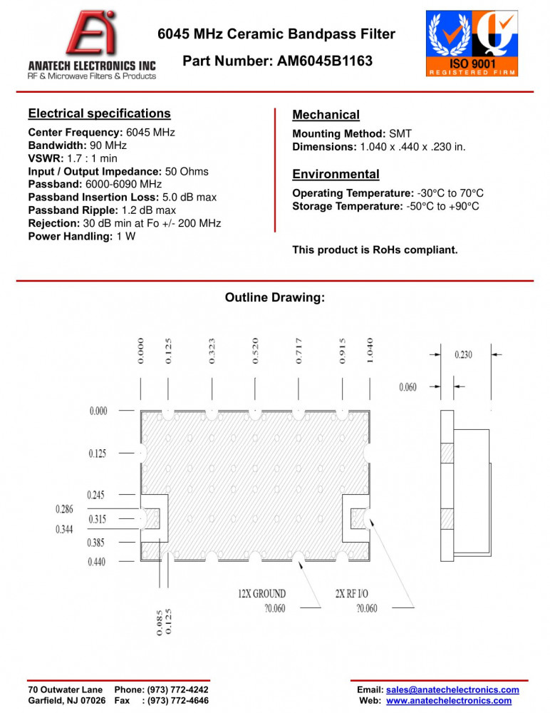 AM6045B1163 technical document page