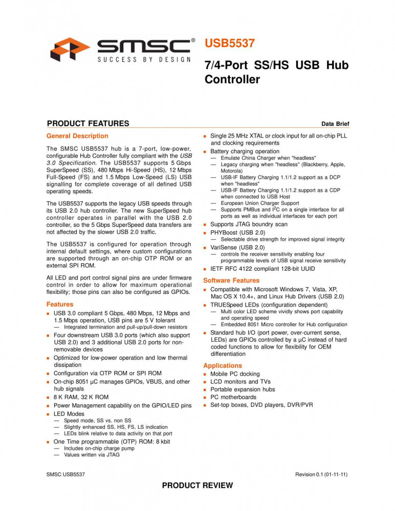 USB5537 document page 1