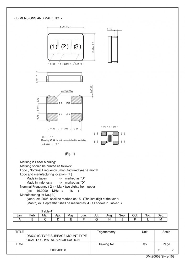 KDS DSX321G specification page 3