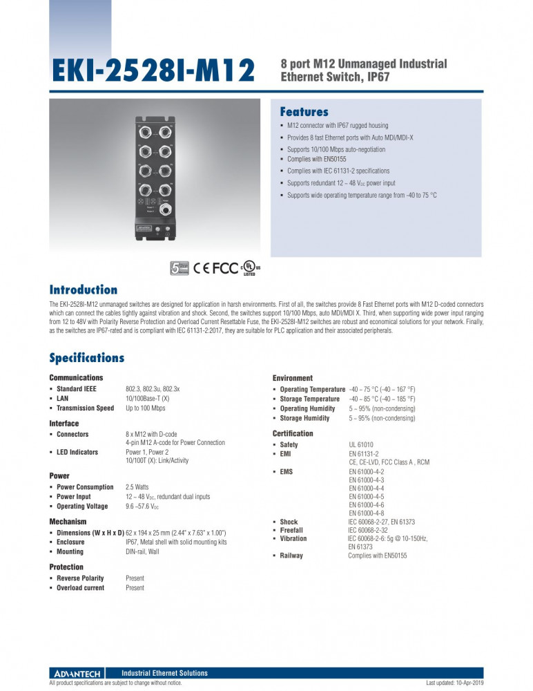EKI-2528I-M12 product document, page 1