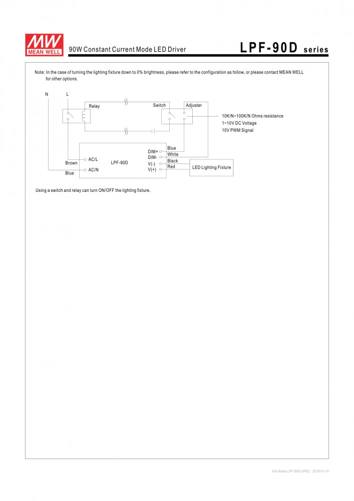LPF-90D series datasheet page 5