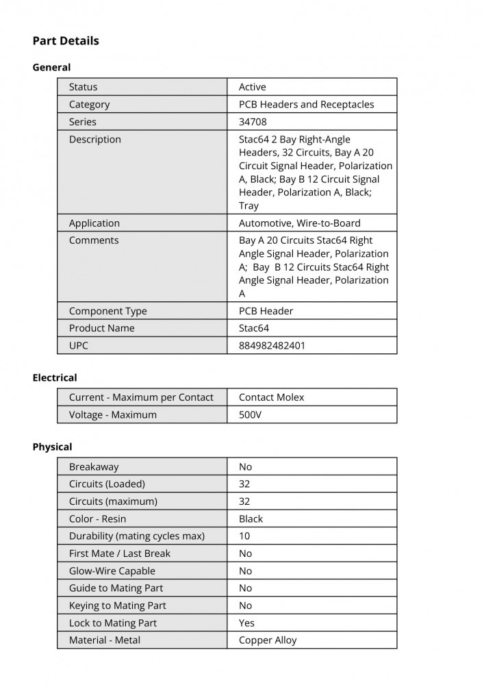 MOLEX 347082019 technical document preview, page 2