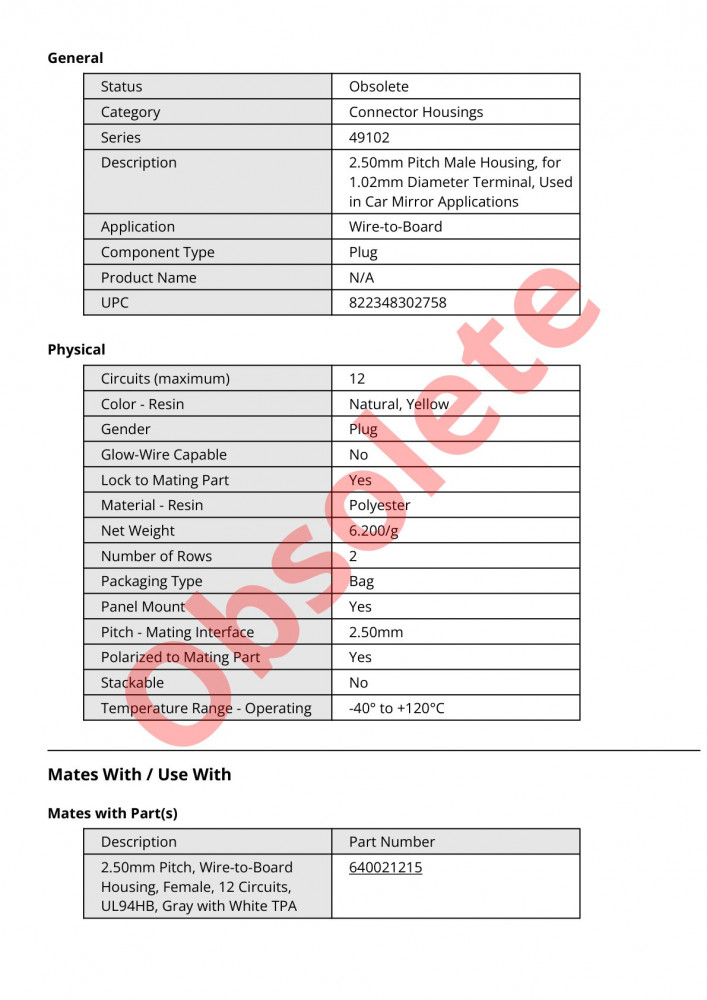 MOLEX 491021210 product document image, page 2