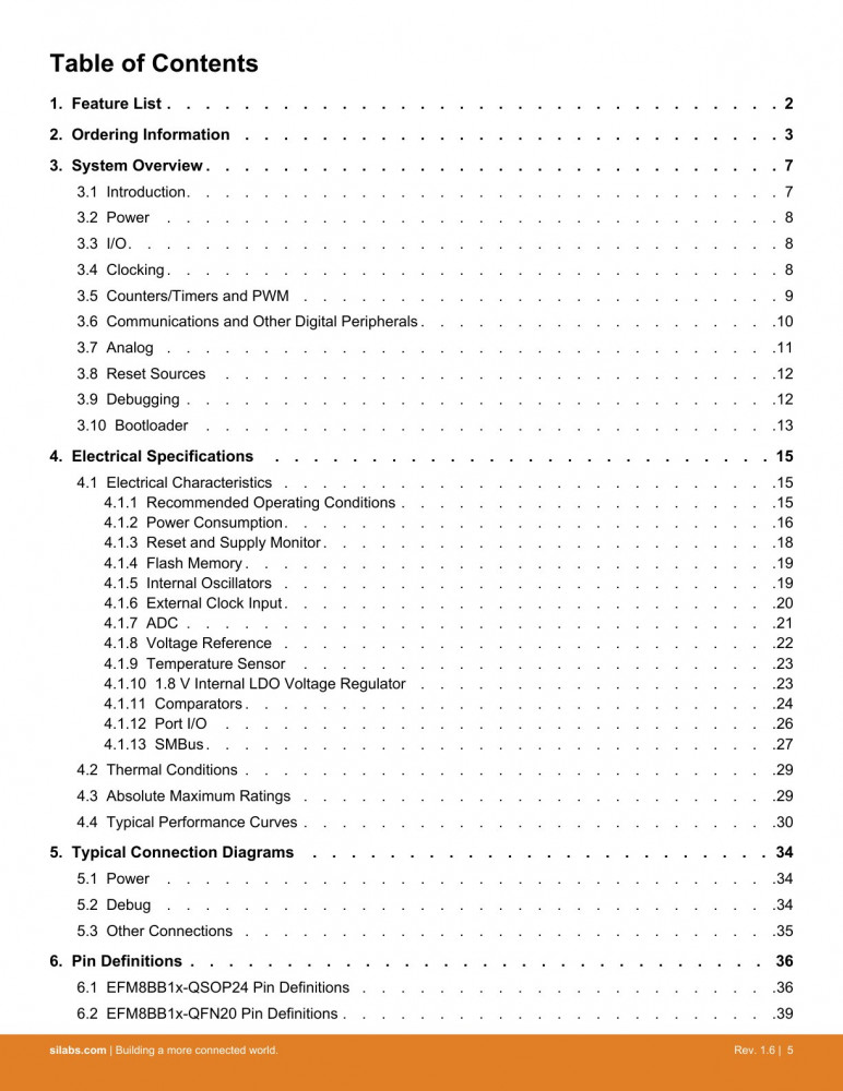 EFM8BB1 datasheet page 5