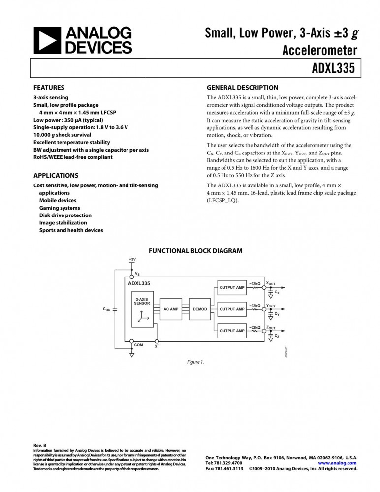 SEN-09269 datasheet page 1