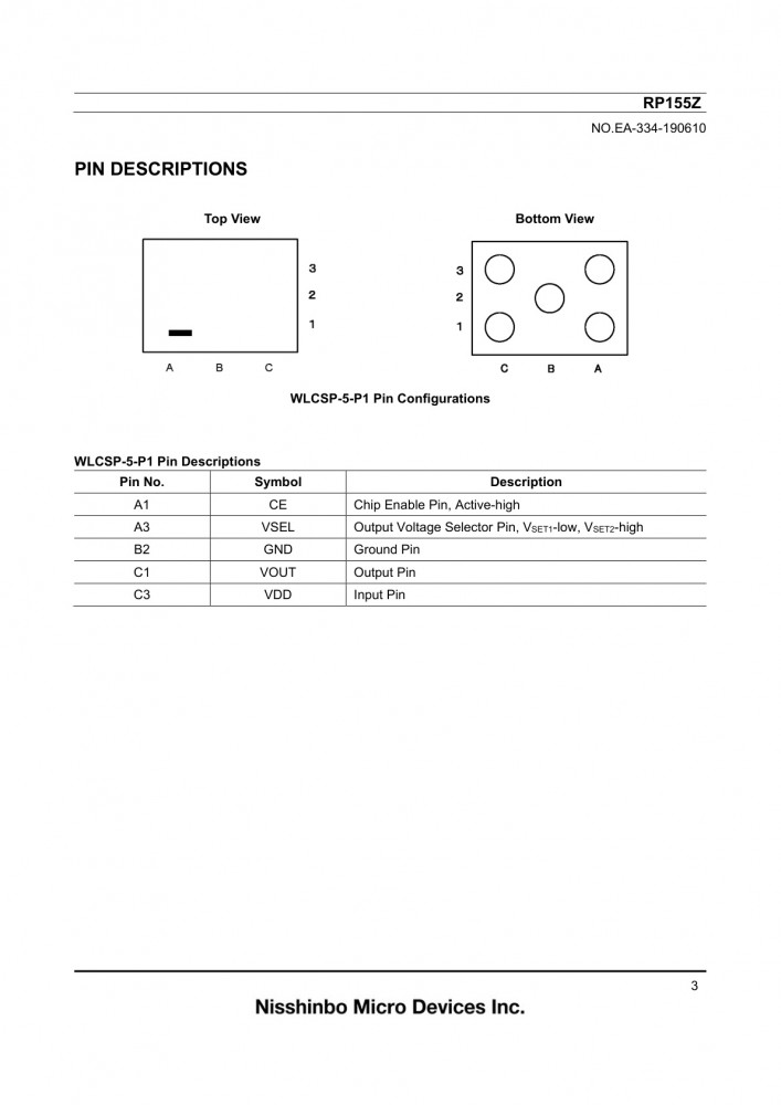 RP155 datasheet page 3