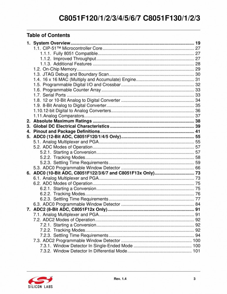 C8051F121-GQR datasheet page 3