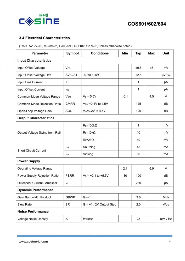 COS602SR datasheet page 4