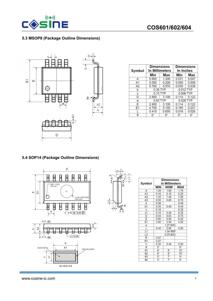 COS602SR datasheet page 9