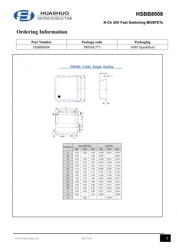 HSBB8008 datasheet page 5