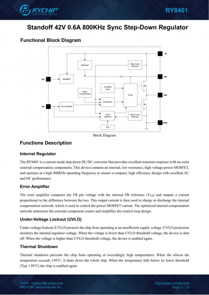 RY8401 datasheet page 7