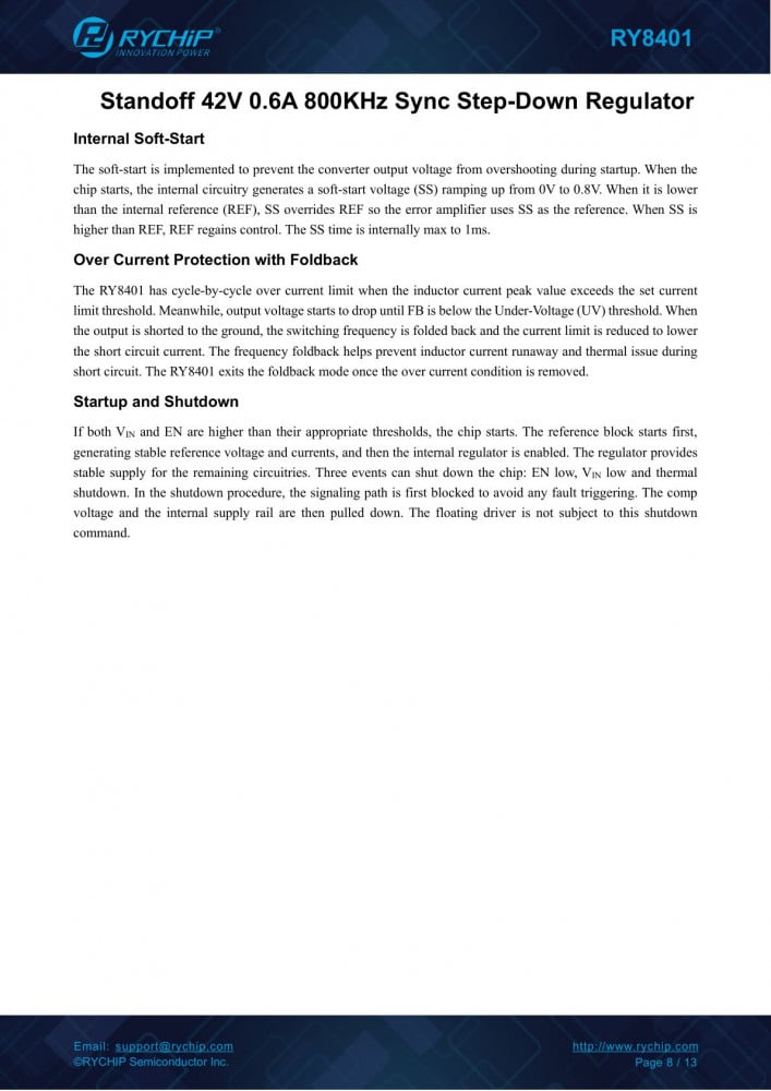RY8401 datasheet page 8