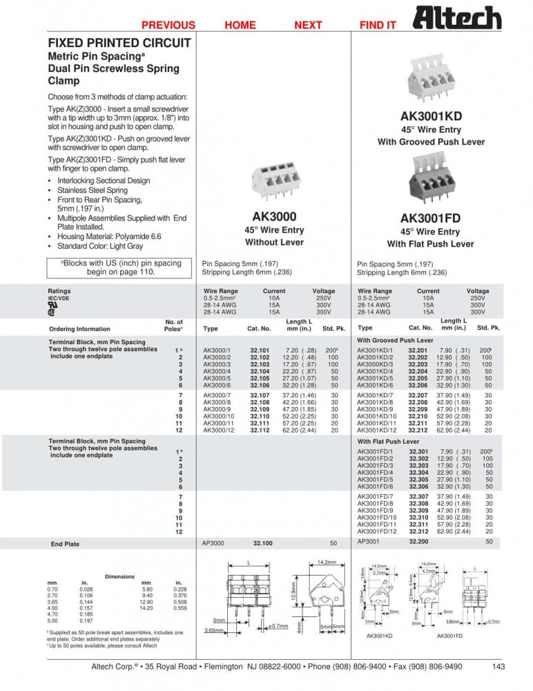 Altech terminal block catalogue page 10