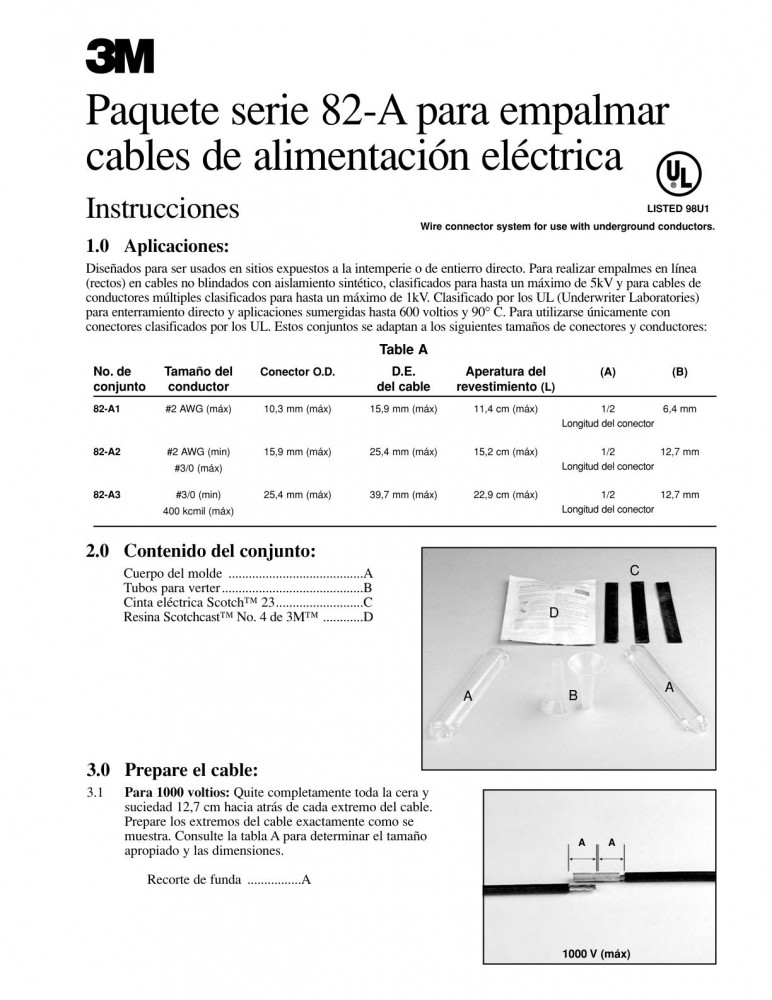 82-A series splice kit instructions, page 9