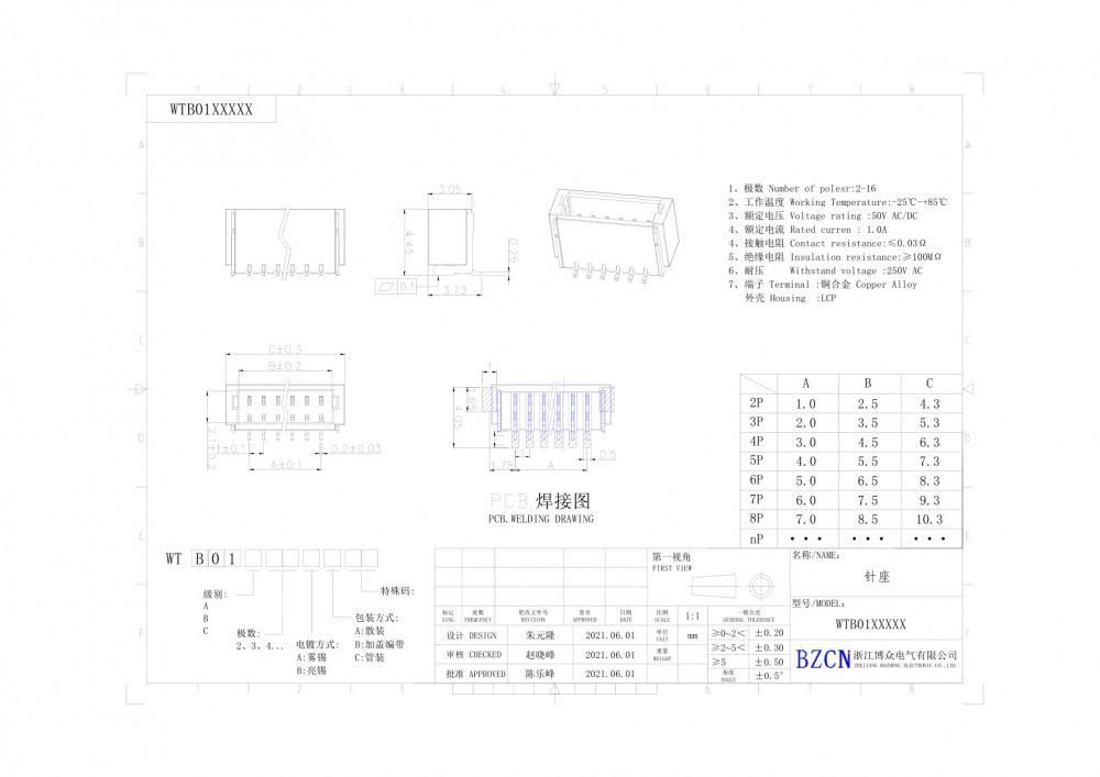 WTB01A04BB specification page 2