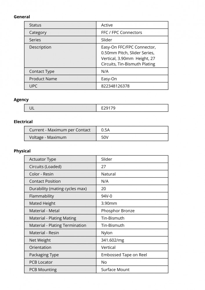 MOLEX 525592772 technical document page 2