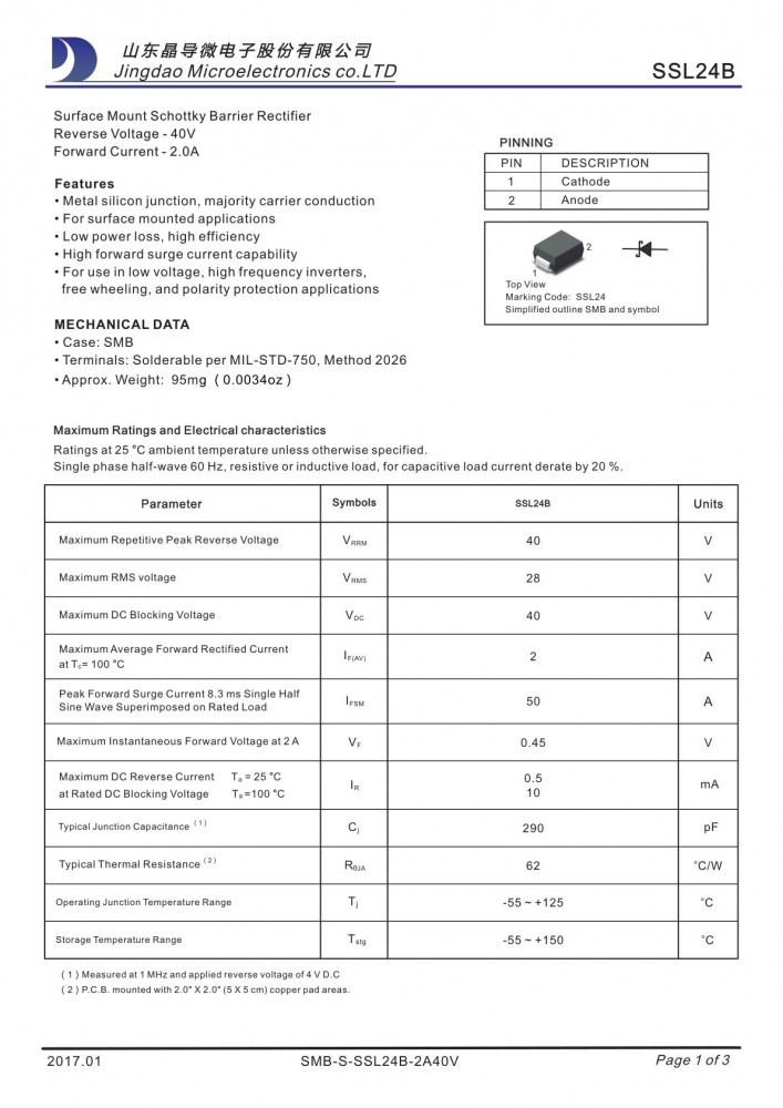SSL24B datasheet page 1