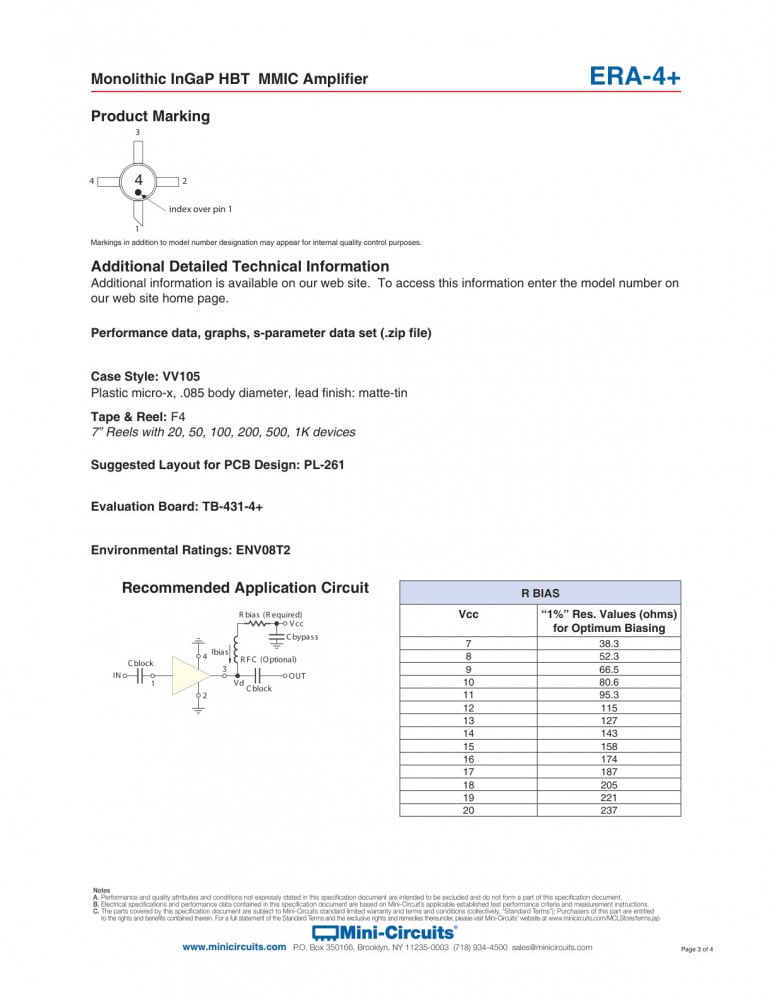 ERA-4+ technical datasheet page 3