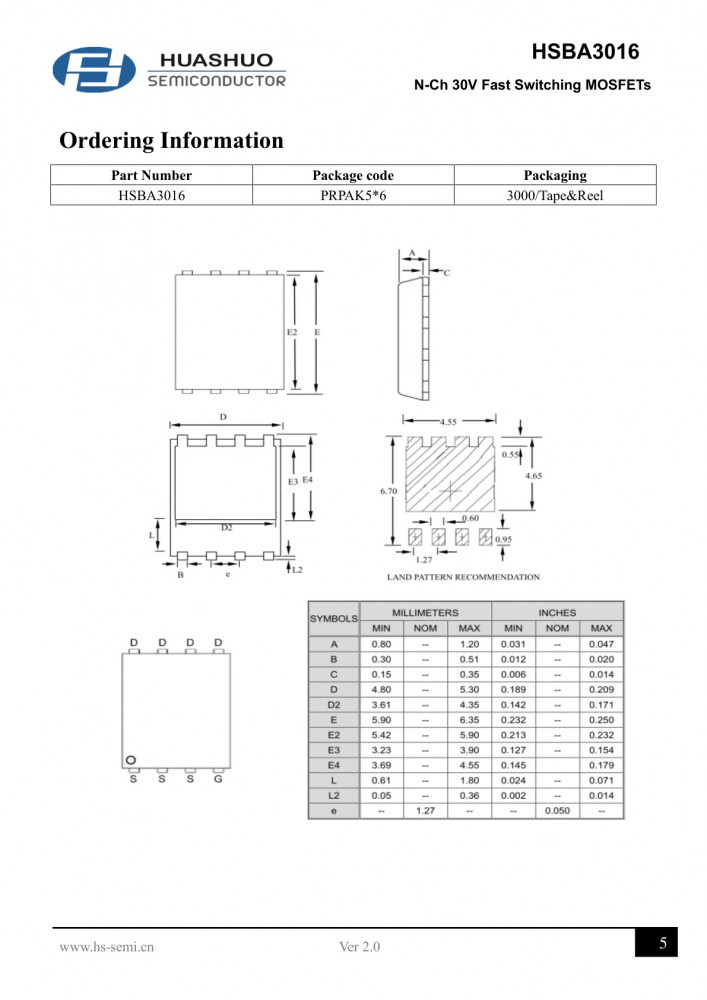 HSBA3016 datasheet page 5